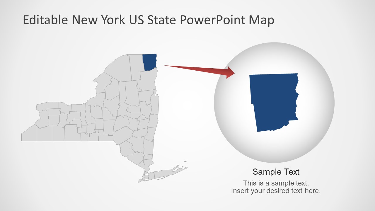 New York State PowerPoint Map Template - SlideModel