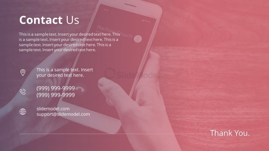 Contact Us Slide for Business Presentation - SlideModel
