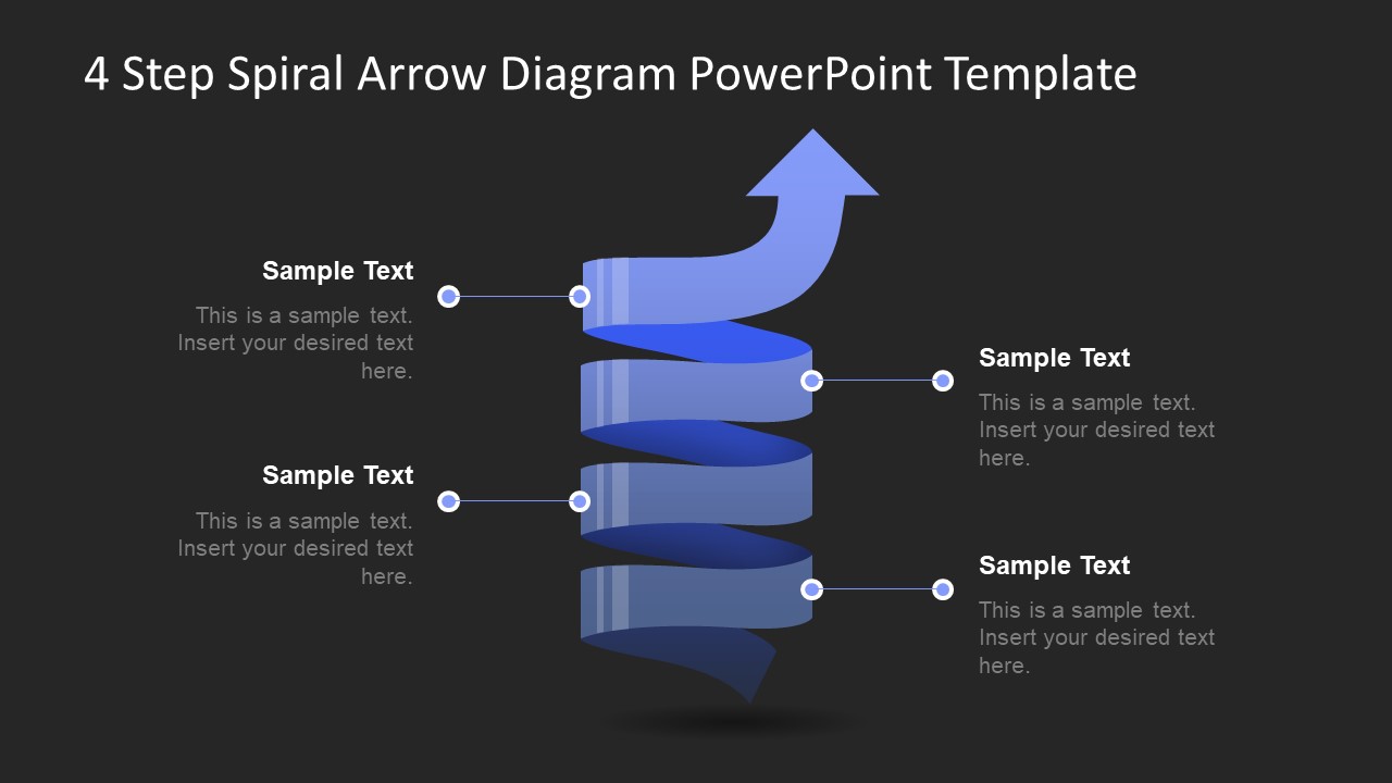 4 Step Spiral Arrow Diagram PowerPoint Template - SlideModel 4 Step Spiral Arrow Diagram PowerPoint Template - SlideModel