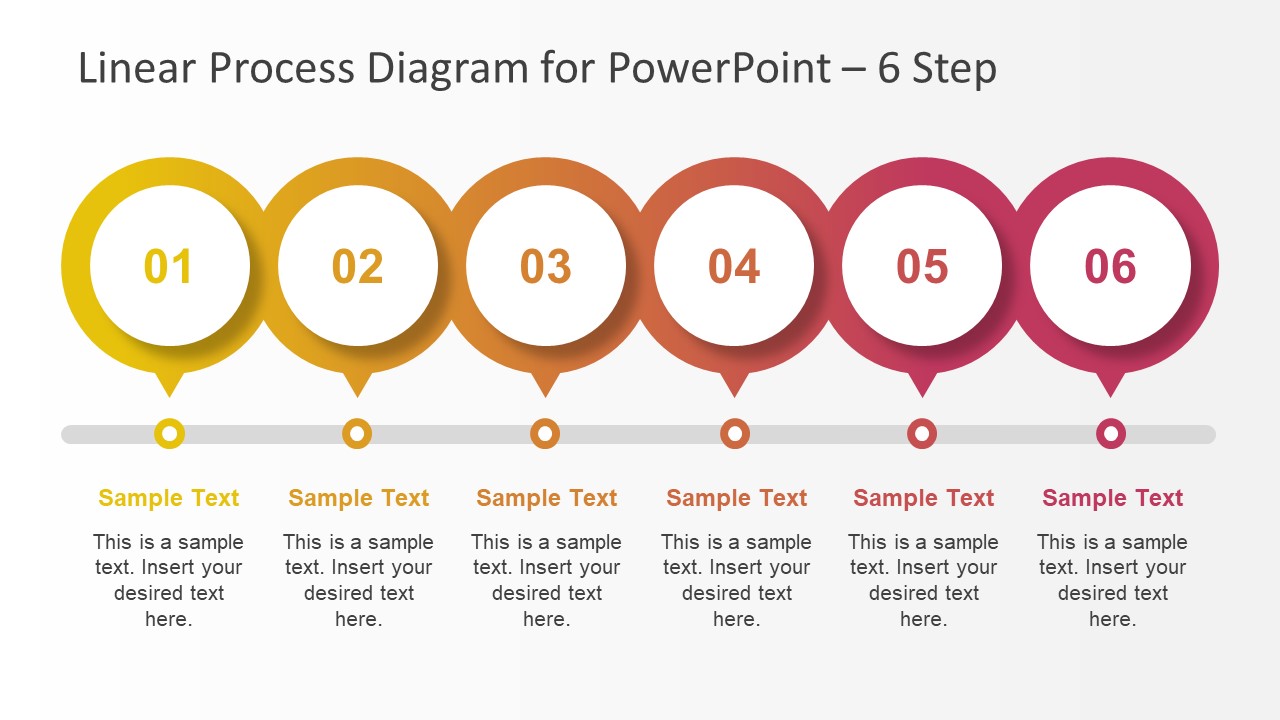Multi-Step Linear Process Diagram for PowerPoint - SlideModel