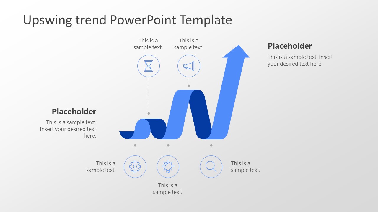 Upswing PowerPoint Trend Diagram SlideModel Upswing PowerPoint Trend Diagram SlideModel