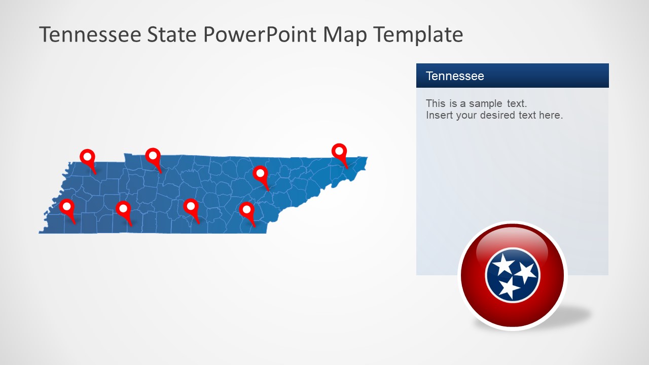 Tennessee State PowerPoint Map Template - SlideModel