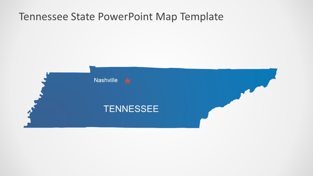 Tennessee State PowerPoint Map Template - SlideModel