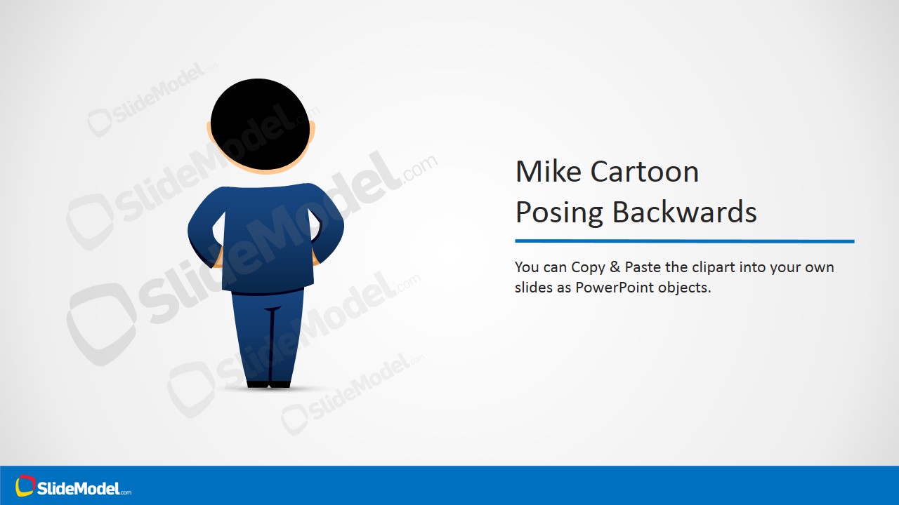 Mike Male Cartoon Clipart Posing Backwards - SlideModel