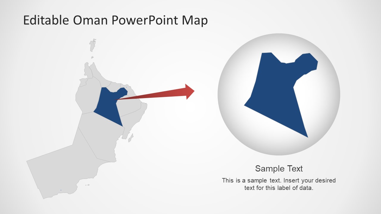 Editable Oman Map for PowerPoint - SlideModel