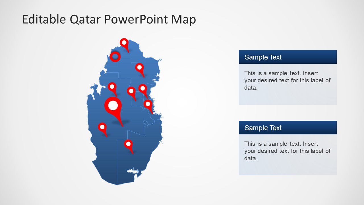 Qatar Map 01 Powerpoint Template