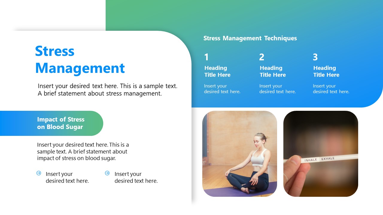 Stress Management & Diabetes Slide - SlideModel