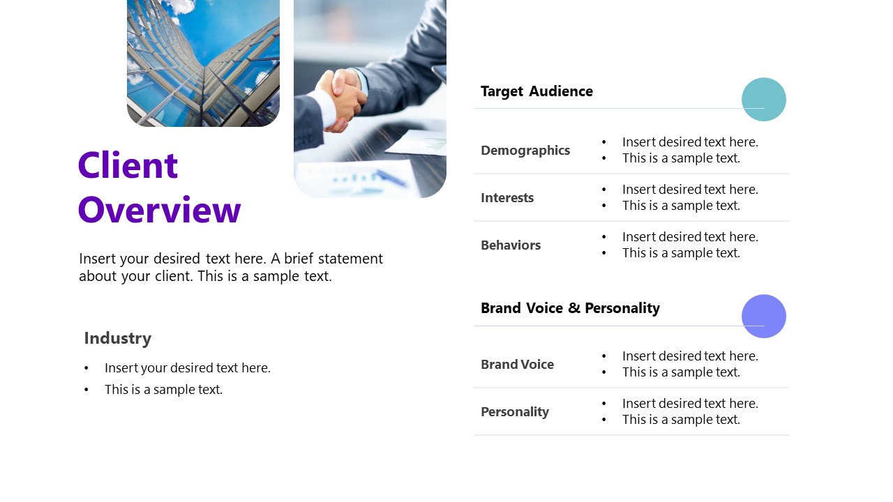 Client Overview Information Template Slide - SlideModel