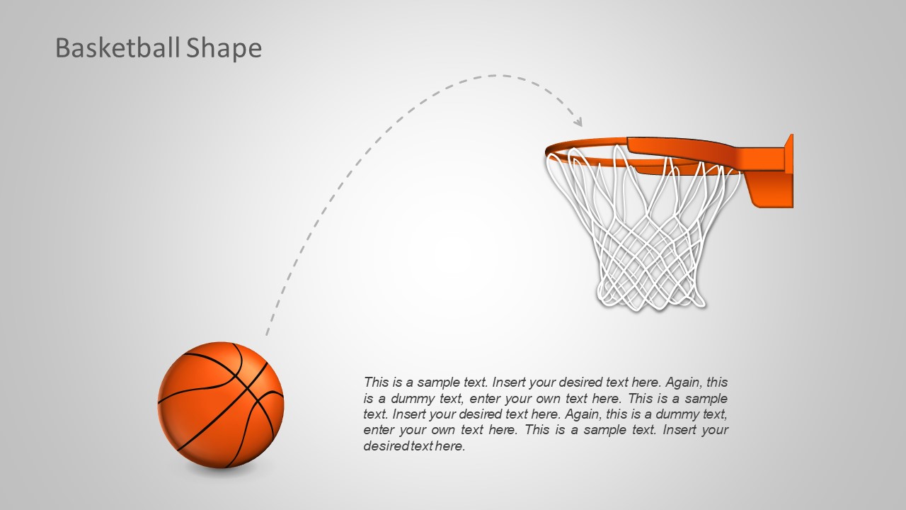 Basketball Game Hoop Shapes Template - SlideModel