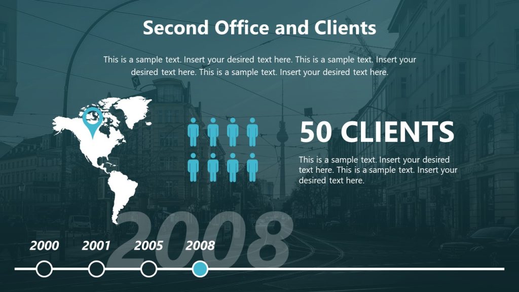 Second Office and Clients - Corporate History Timeline Template ...