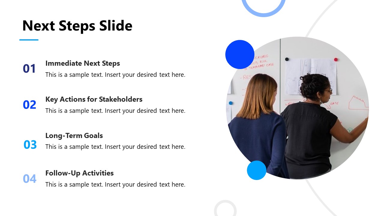 Next Steps Slide for Change Management Presentation - SlideModel