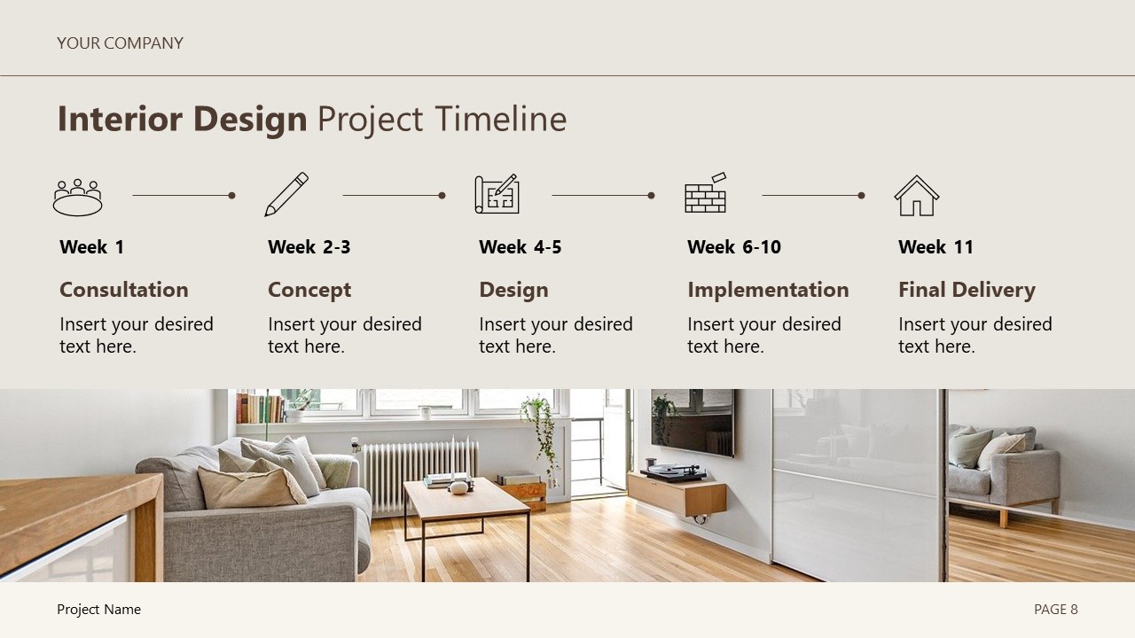Interior Design Project Proposal PowerPoint Template