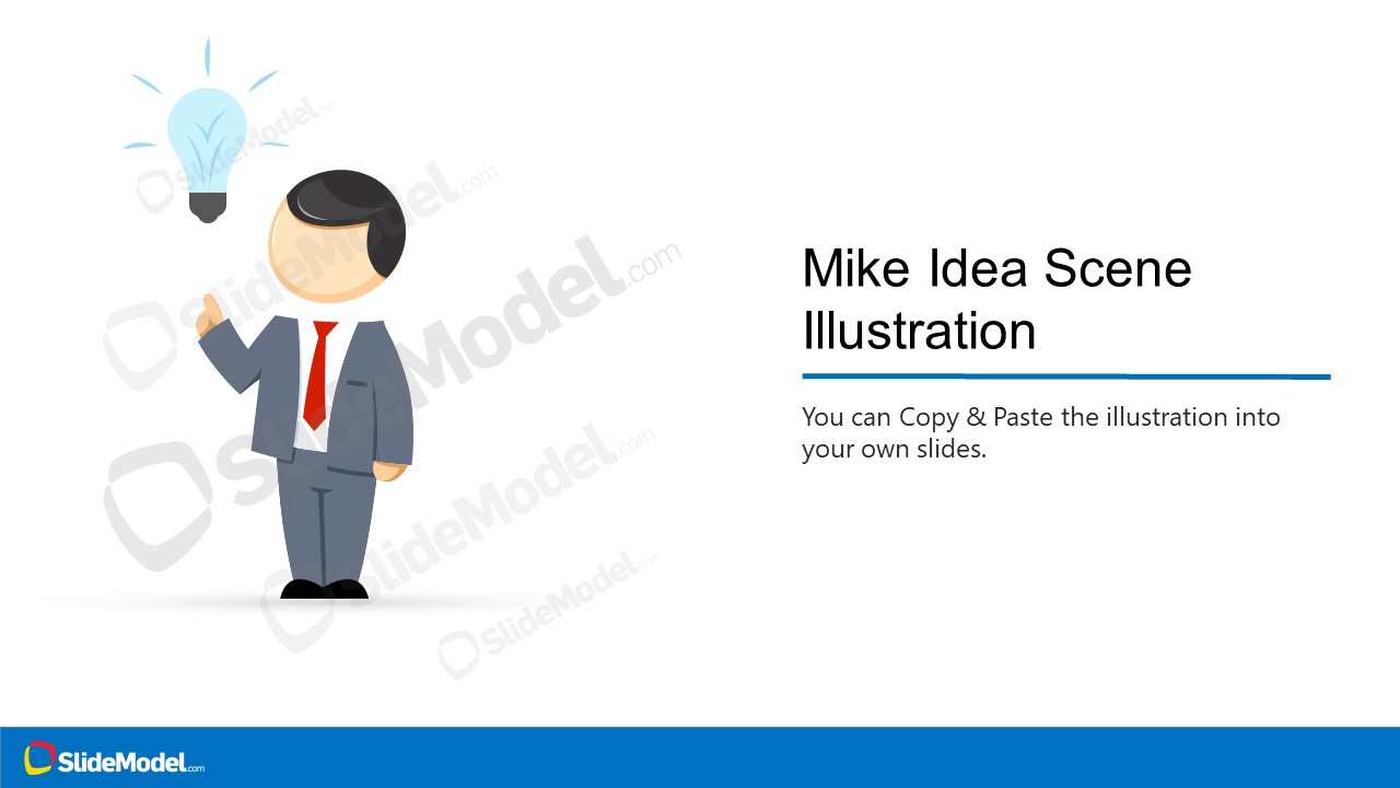 Mike Ideal PowerPoint Cartoon - SlideModel
