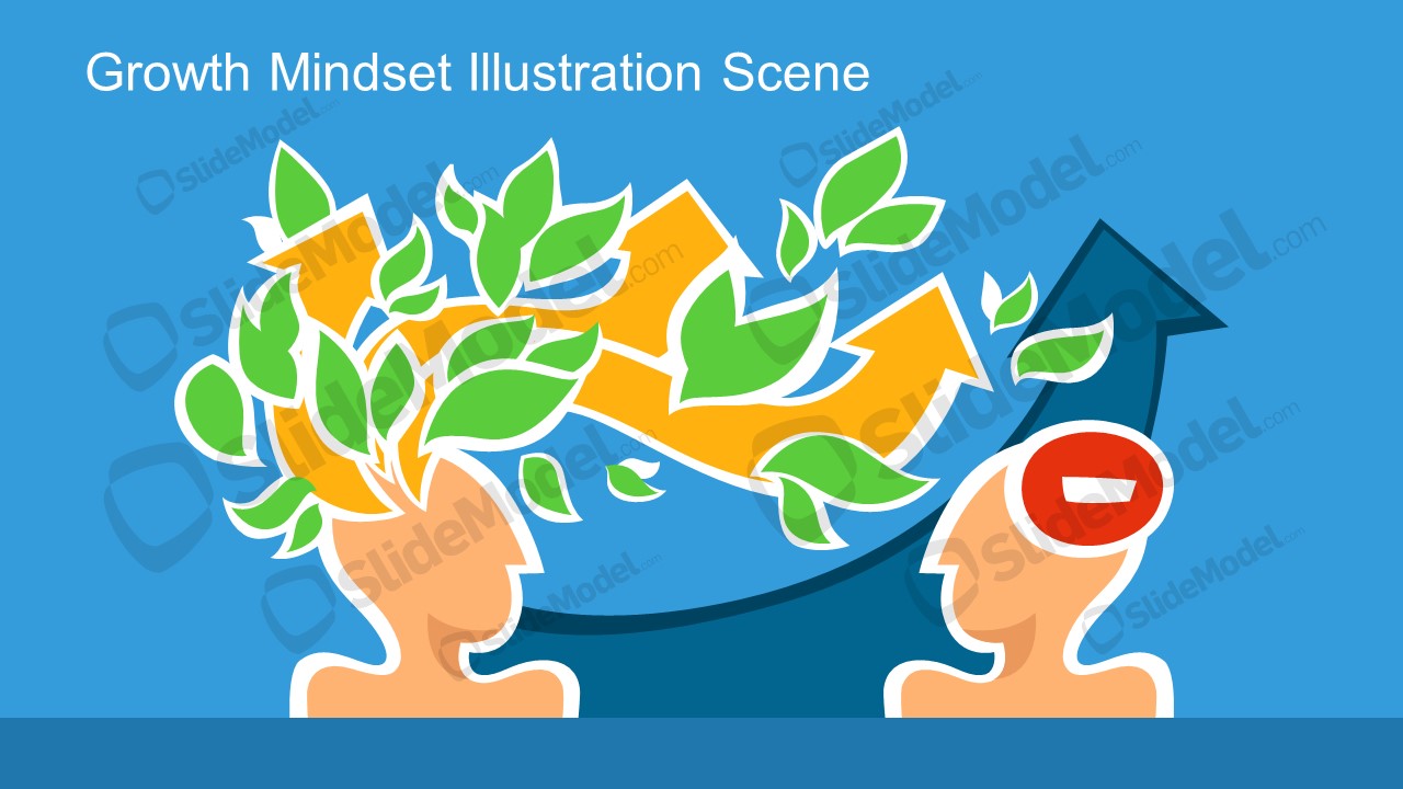 Growth Mindset Illustration Scene - SlideModel