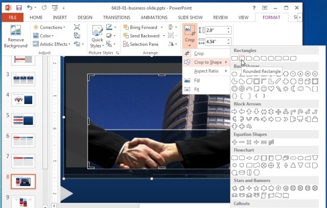 How To Reshape And Crop A Picture In PowerPoint 2013