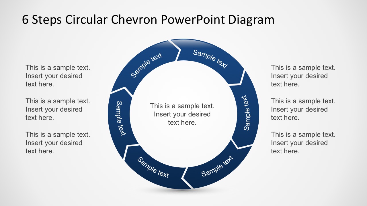 Free 6 Steps Circular Chevron PowerPoint Diagram & Google Slides