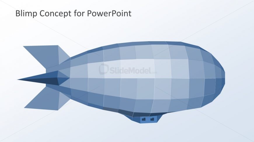 Blimp Pixel Design Shape - SlideModel