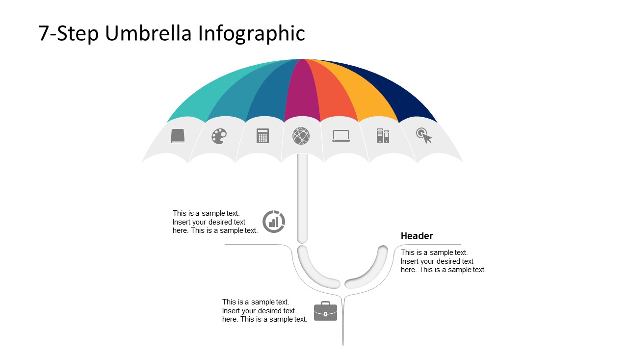 Free 7 Items Umbrella Infographic Template SlideModel