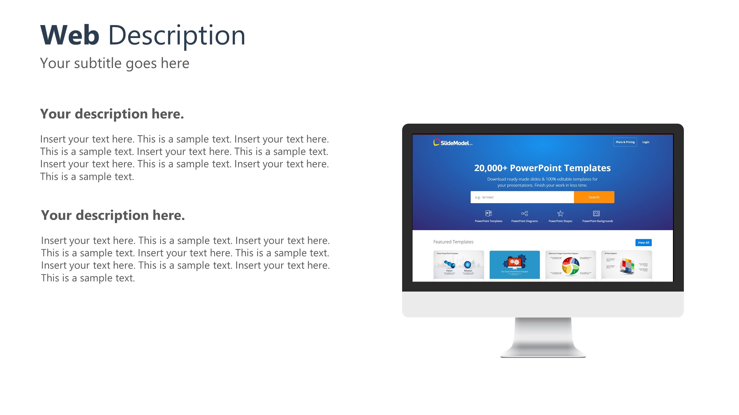 Free Blue Business Corporate Slide Deck - SlideModel