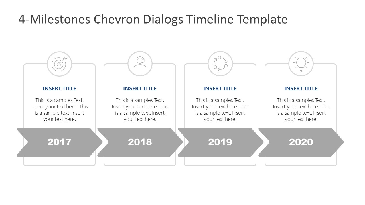 Free Chevron Dialogs Timeline Template & Google Slides
