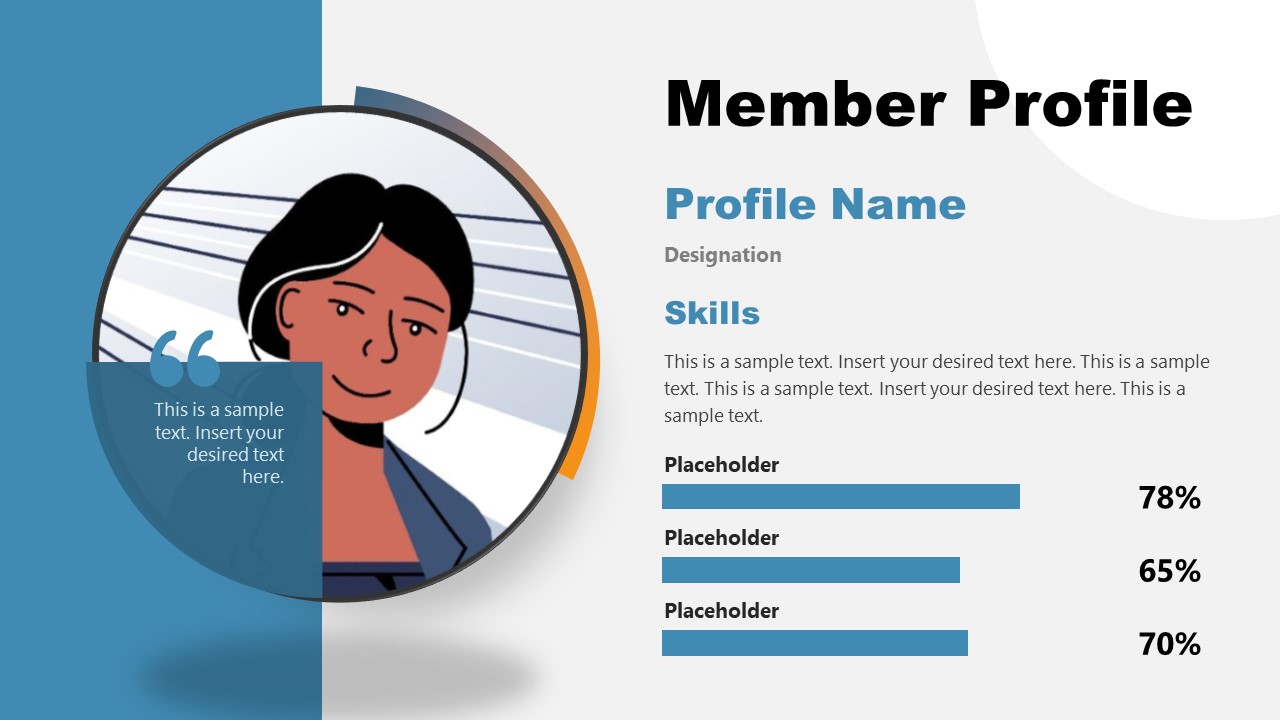 Single Image Profile Slide Design - SlideModel