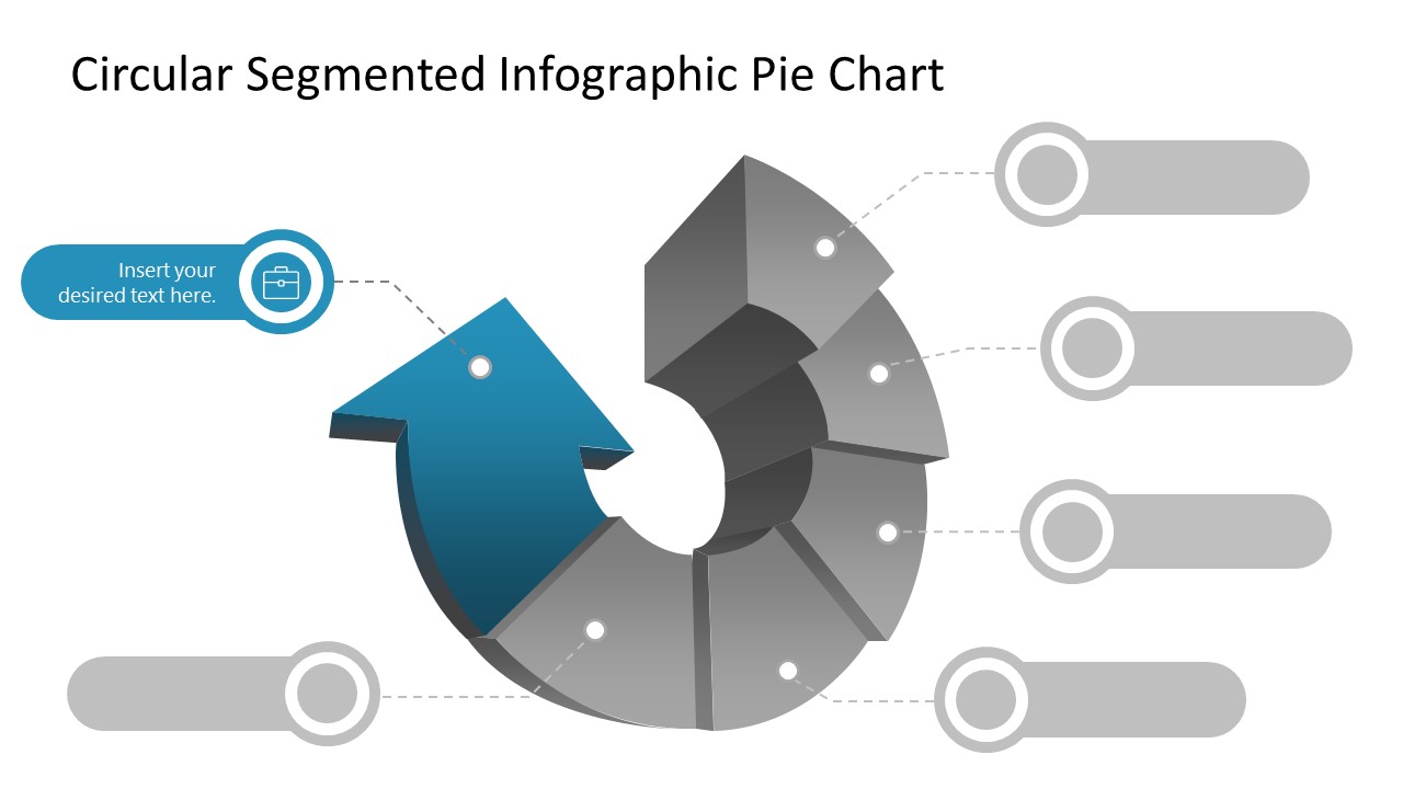 Infographic Pie Chart Arrow Step 6 PowerPoint - SlideModel
