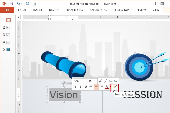 How To Copy Content Formatting In PowerPoint 2013 With Format Painter