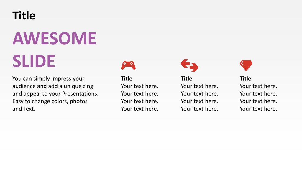 Three Contents Animated Template Layout - SlideModel